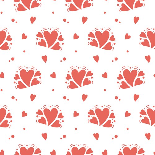 Romantic Heart Seamless Pattern – Royalty-Free Vector | VectorStock