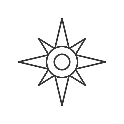 North arrow icon n direction point symbol Vector Image