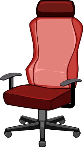 Empty office chair cartoon Royalty Free Vector Image