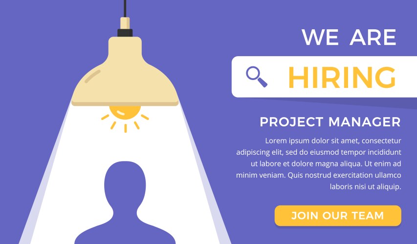 We are hiring concept Royalty Free Vector Image