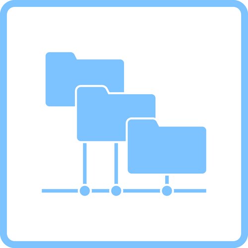 Network folder icon flat isolated Royalty Free Vector Image