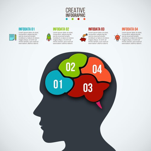 Business thinking arrow infographics template Vector Image