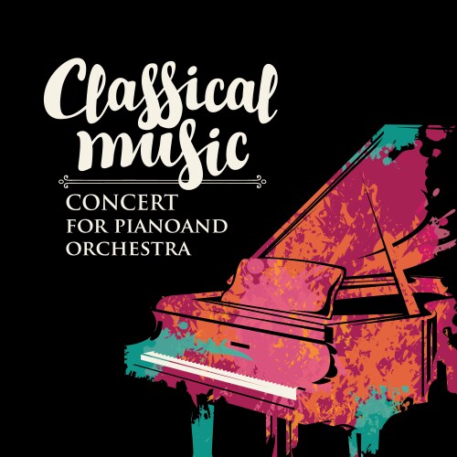 Poster of a classical music concert Royalty Free Vector
