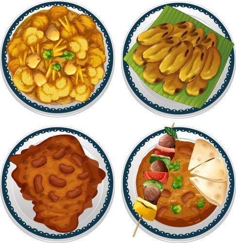 Indian food Royalty Free Vector Image - VectorStock