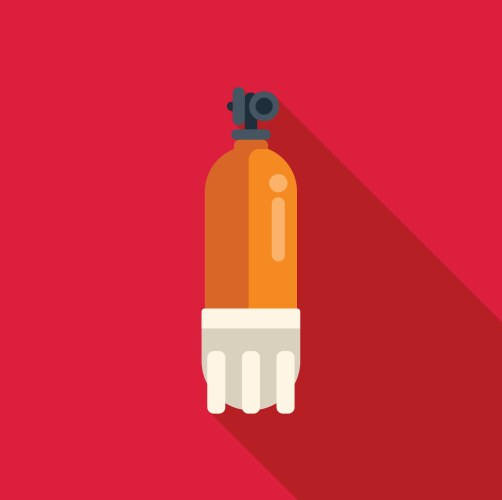 Oxygen cylinder for diving showing valve and air Vector Image