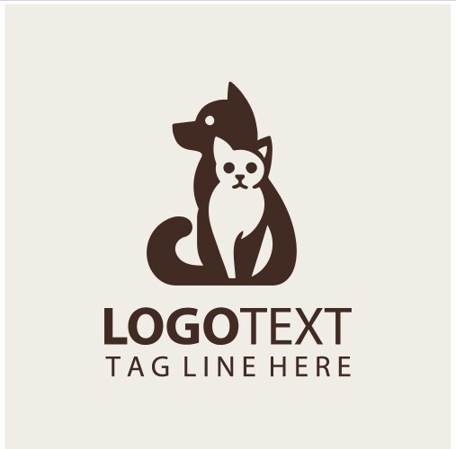 Pet cat logo Royalty Free Vector Image - VectorStock