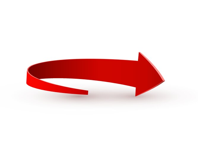 Red decline arrow downfall symbol drop indicator Vector Image