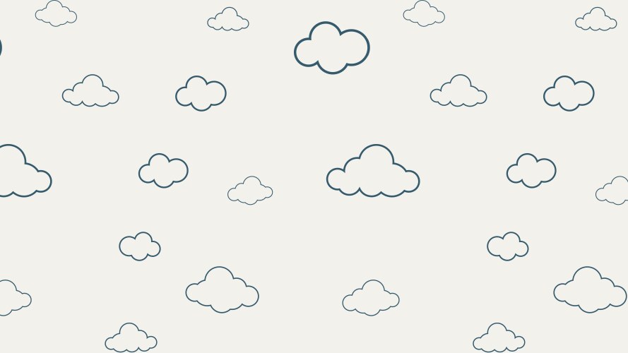 Seamless pattern cloud background with shapes Vector Image