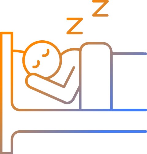 Sleep rgb color icon Royalty Free Vector Image