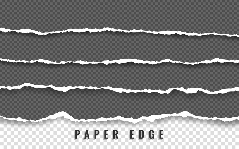 Torn paper with ripped edges realistic Royalty Free Vector