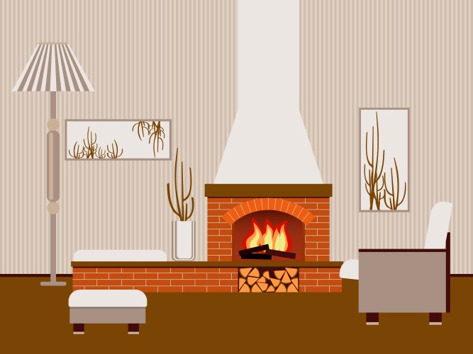 Brick fireplace pattern Royalty Free Vector Image