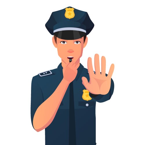 Man stop gesture Royalty Free Vector Image - VectorStock