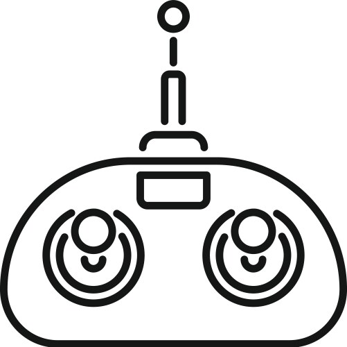 Drone remote control with antenna for controlling Vector Image