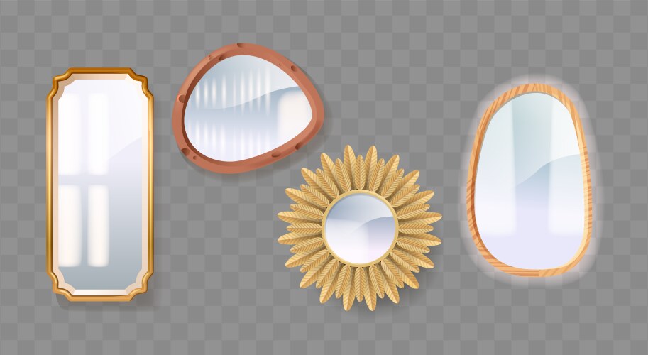 Realistic 3d home mirrors are versatile Royalty Free Vector