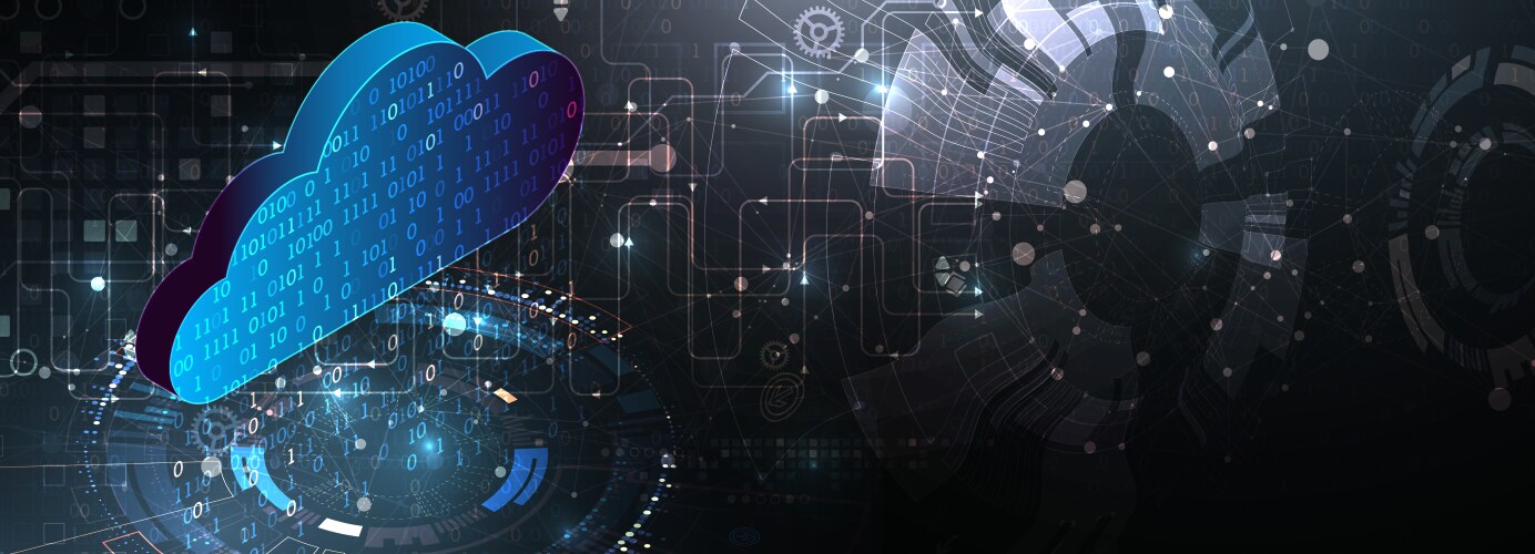 Cloud Computing Conceptabstract Connection Vector Image