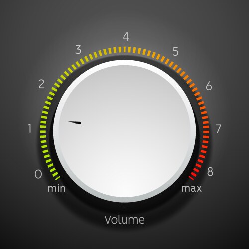 Volume knob Royalty Free Vector Image - VectorStock