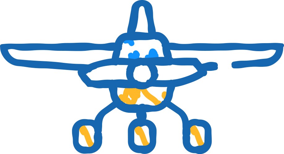 Baggage claim tape icon doodle Royalty Free Vector Image