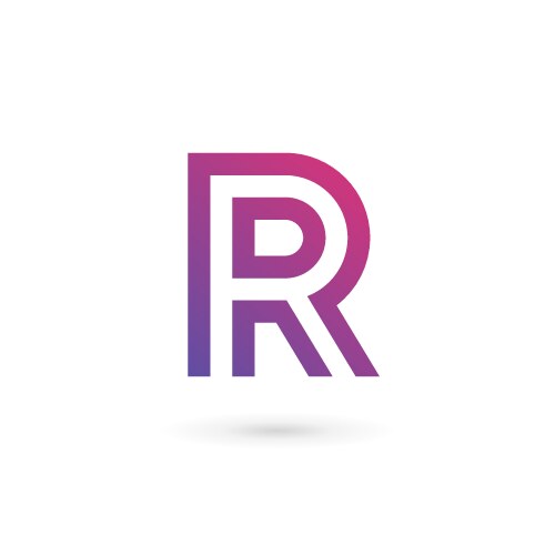 Letter r logo icon design template elements Vector Image