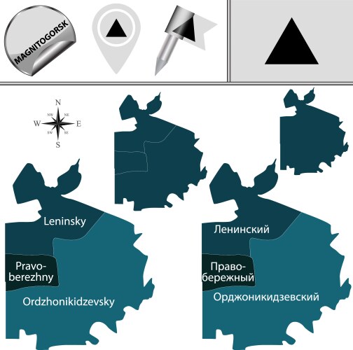 High quality map is a region russia Royalty Free Vector