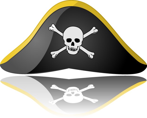 Pirate hat corsair headgear Royalty Free Vector Image