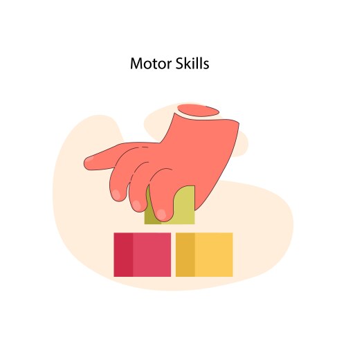 Motor skills concept flat Royalty Free Vector Image