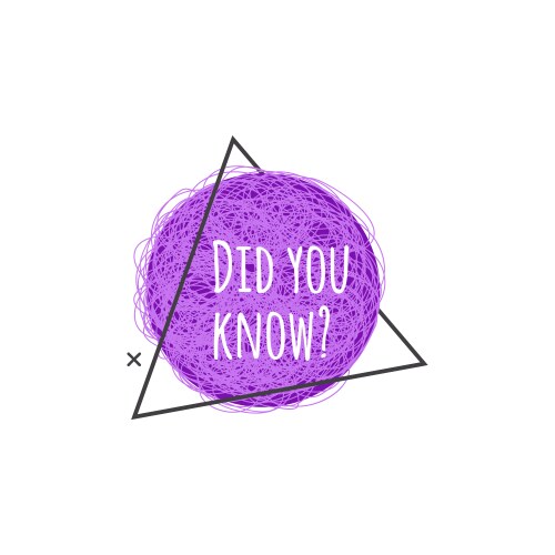 Did you know - flat icon Royalty Free Vector Image