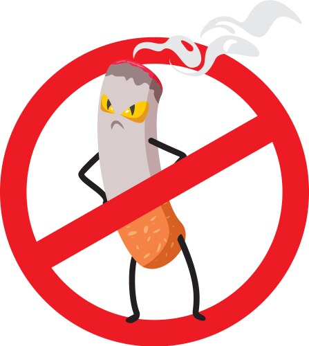 No Smoking Sign Cartoon