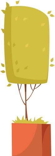 Tree on white background Royalty Free Vector Image