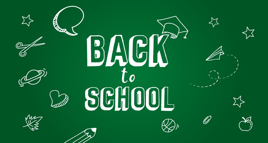 September school day background Royalty Free Vector Image