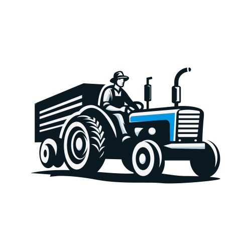 Farm Tractor Icon Royalty Free Vector Image Vectorstock