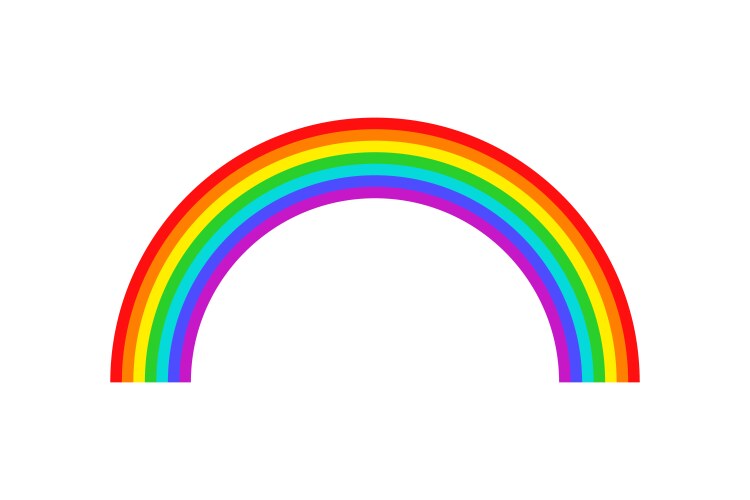 Translucent rainbow on transparent background Vector Image