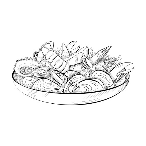 Drawing lines art line - bottle with oil vinegar Vector Image