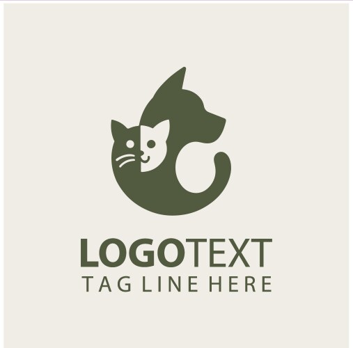 Pet cat logo Royalty Free Vector Image - VectorStock
