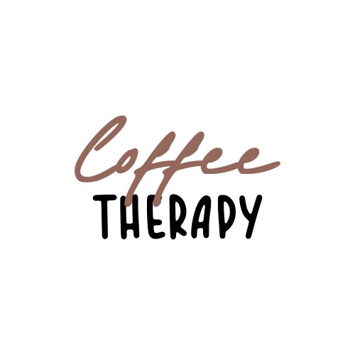 Quote coffee cup typography calligraphy style Vector Image