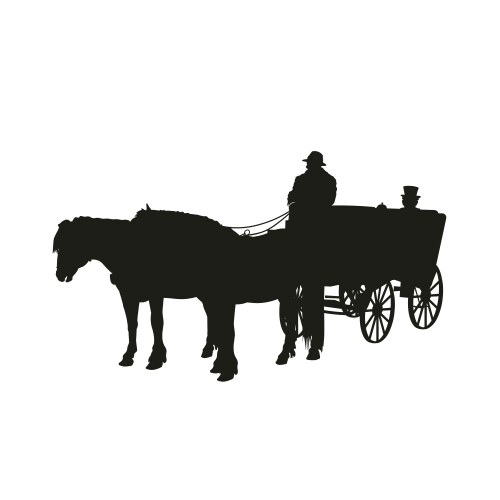 Horse drawn cart Royalty Free Vector Image - VectorStock