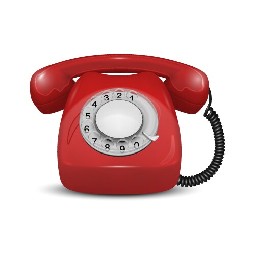 Old red phone Royalty Free Vector Image - VectorStock