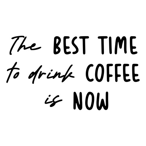 Quote coffee cup typography calligraphy style Vector Image