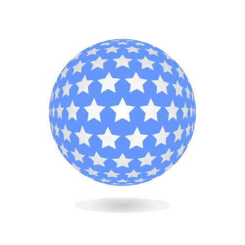Stars on ball Royalty Free Vector Image - VectorStock