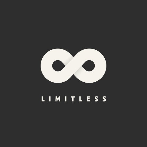 Infinity symbol limitless sign logo design Vector Image
