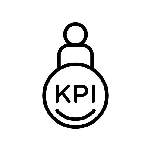 Kpi icon Royalty Free Vector Image - VectorStock