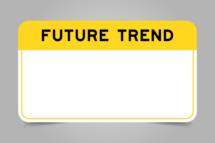 Label banner that have yellow headline with word Vector Image