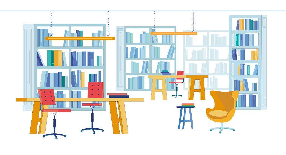Digital library concept university students Vector Image