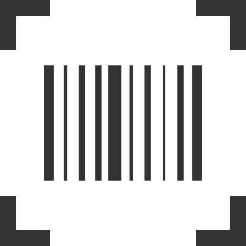 Barcode scan icon outline style Royalty Free Vector Image