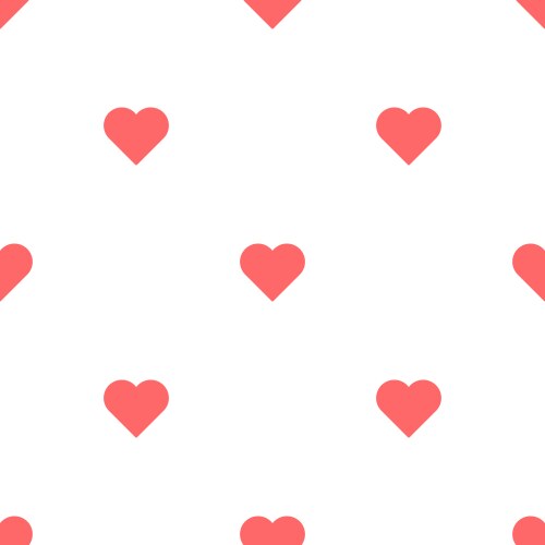 Valentines day red hearts seamless pattern Vector Image