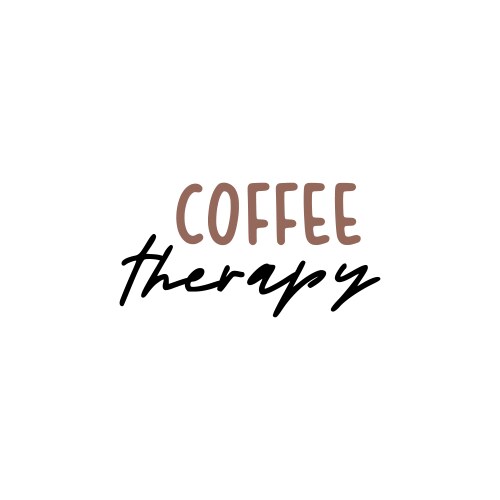 Quote coffee cup typography calligraphy style Vector Image