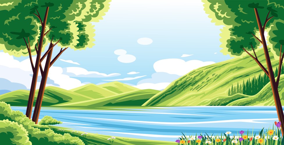 Cartoon Lake Background Vector Images (over 18,000)