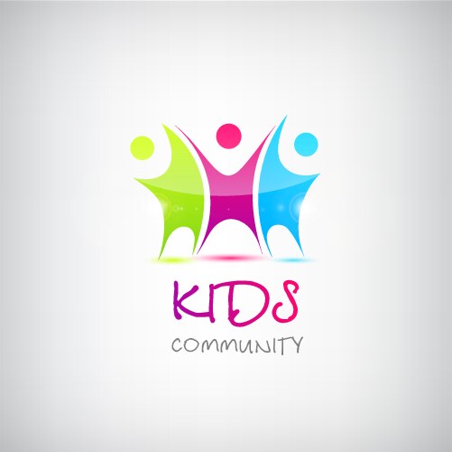 Logo kids Royalty Free Vector Image - VectorStock
