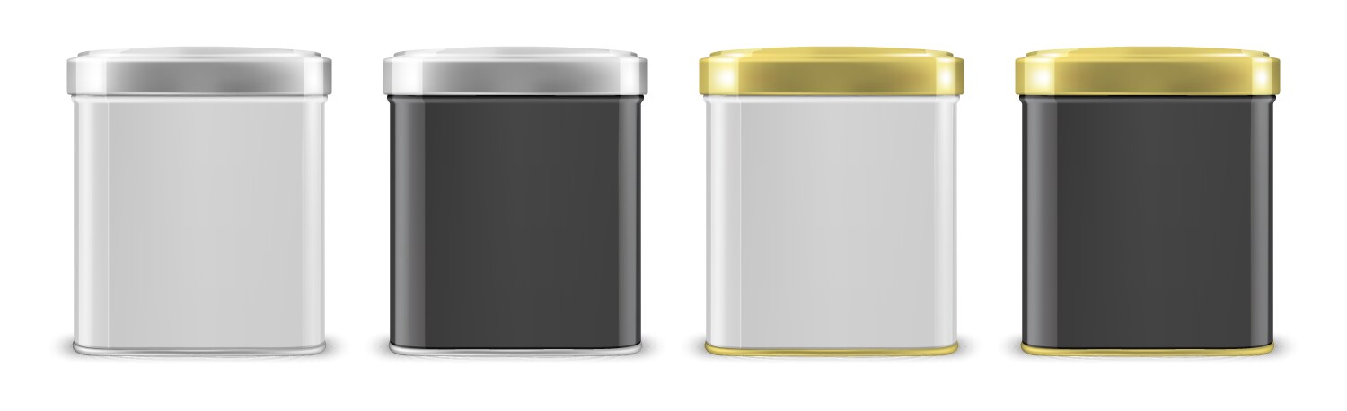 Realistic 3d white blank metal aluminium Vector Image Realistic 3d white blank metal aluminium Vector Image