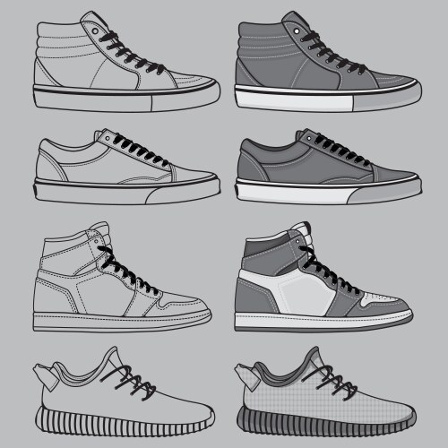 Running Shoes Outline Vector Images (over 3,500)