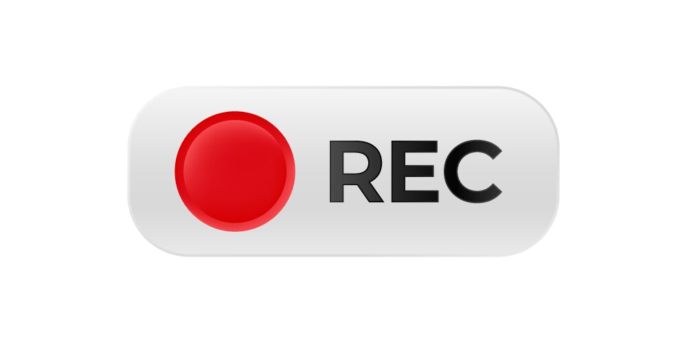 Rec indicator for live video recording Royalty Free Vector